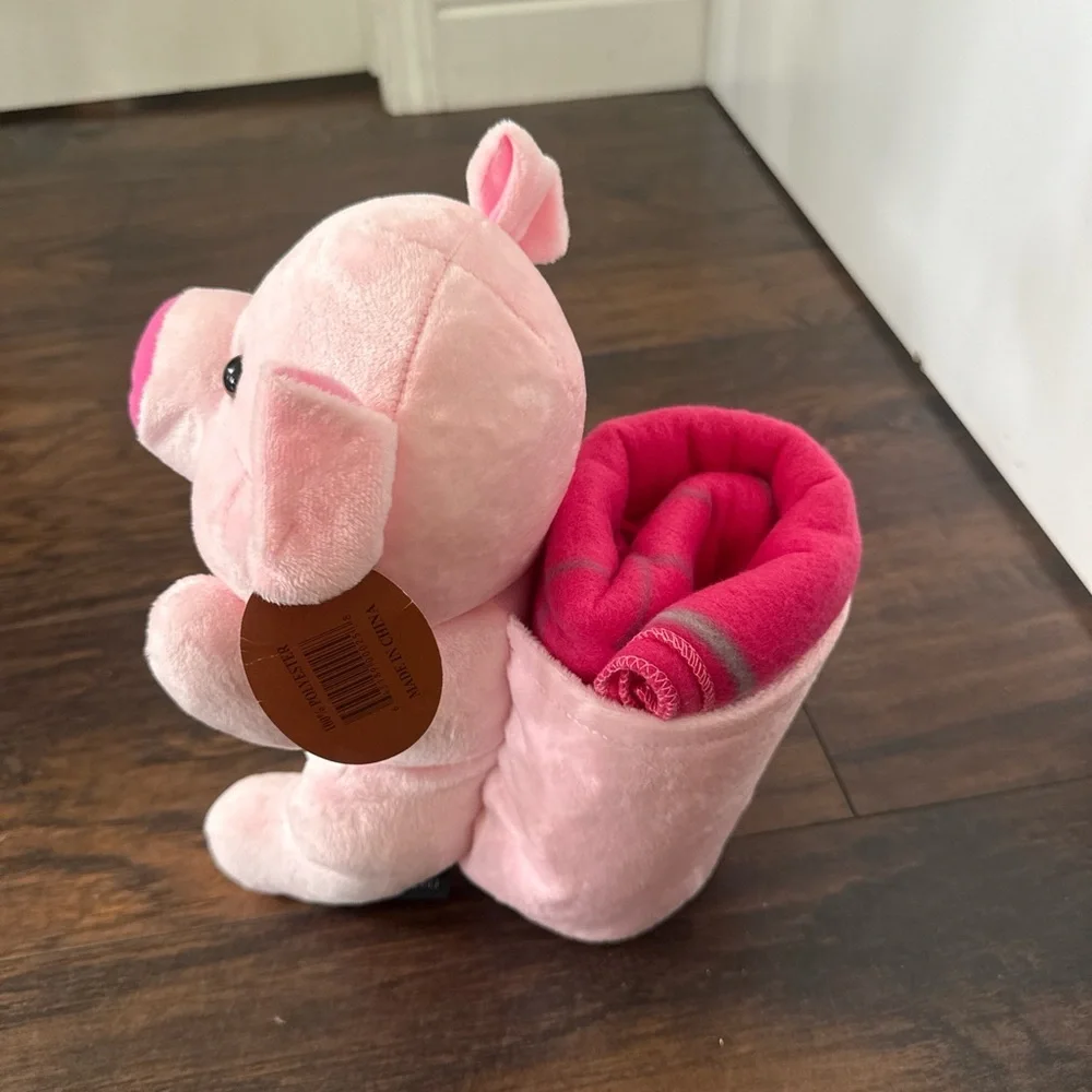 Toys | Adorable Pink And White Plush Pig With Floppy Ears | Poshmark